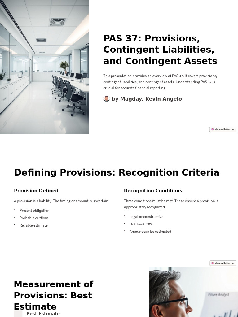 Overview of PAS 37 Provisions & Liabilities | PDF | Risk | Uncertainty