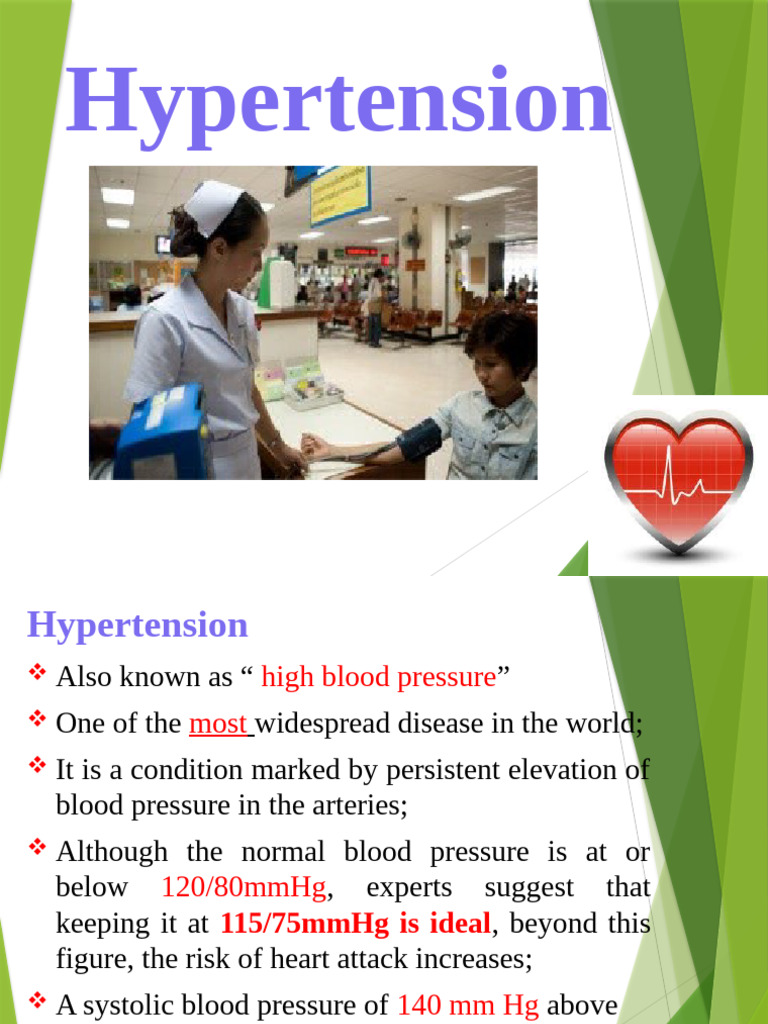 Hypertension Presentation | PDF | Hypertension | Blood Pressure