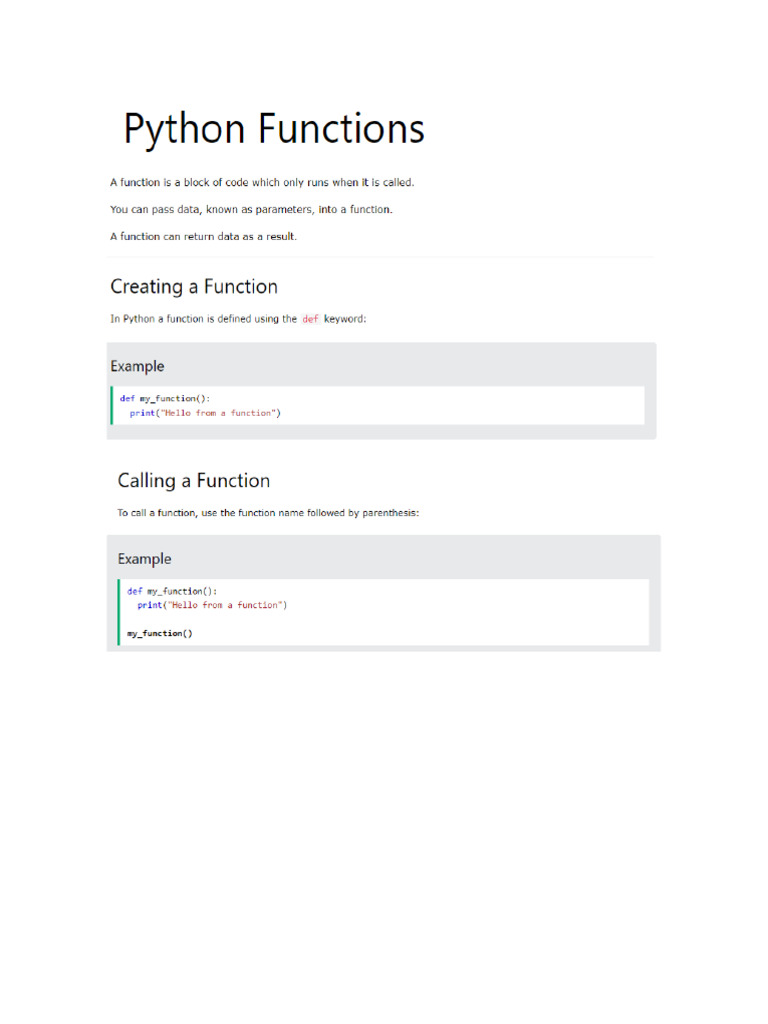 Python functions | PDF