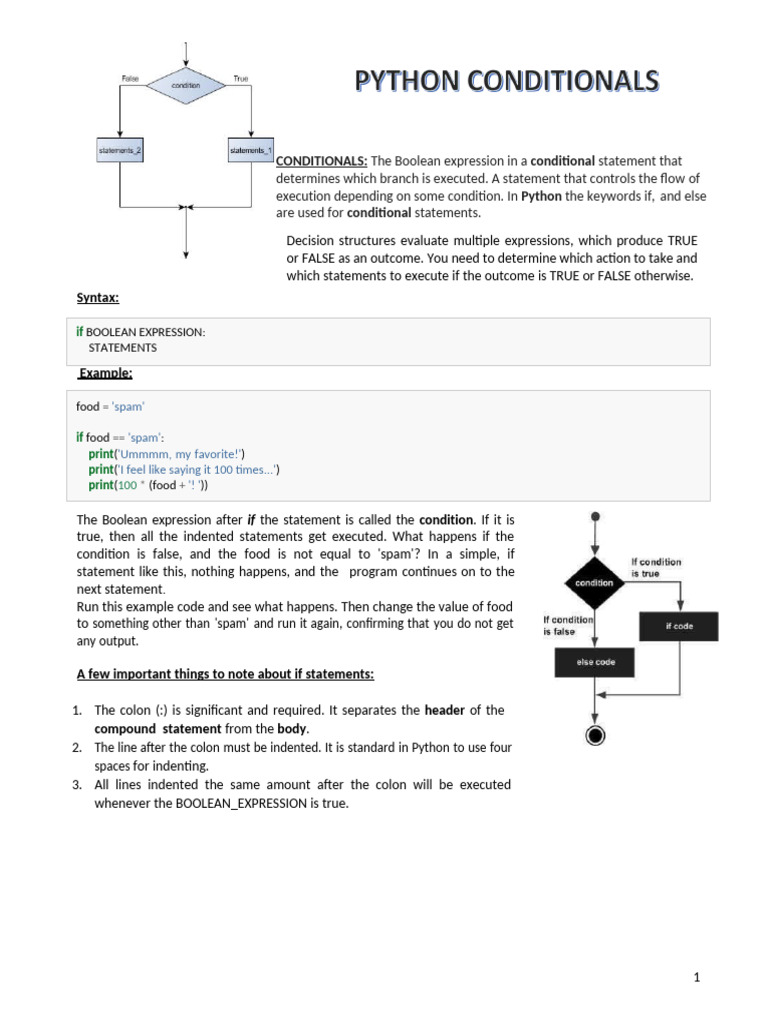 PYTHON CONDITIONALS - Supporting Materials | PDF | Boolean Data Type | Mathematical Logic