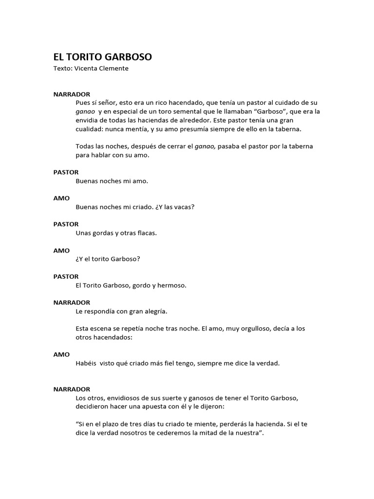 EL TORITO GARBOSO | PDF