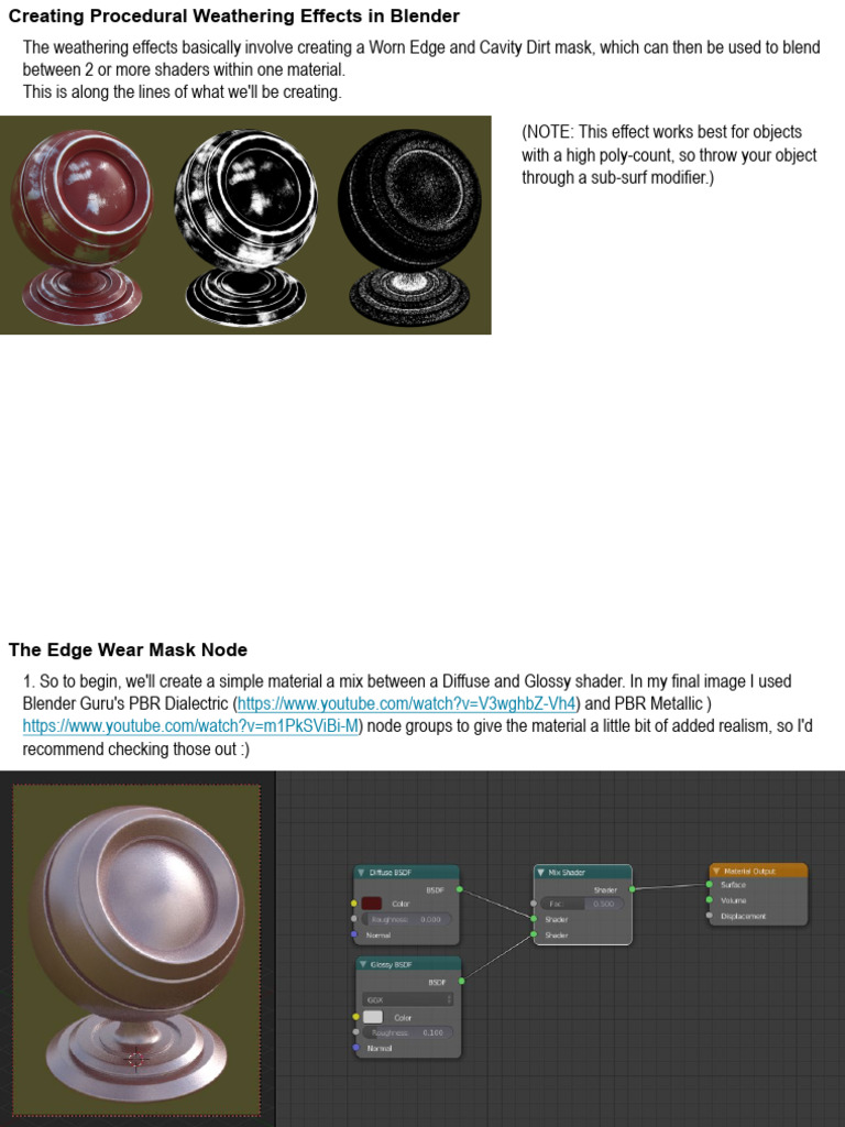 Edges Weathering Tutorial | PDF | Texture Mapping | Shader