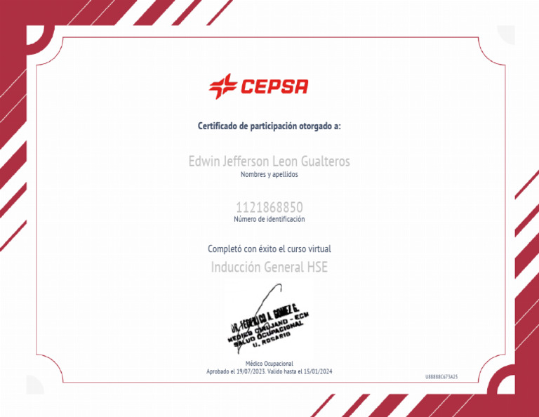 Edwin Leon Induccion Cepsa | PDF