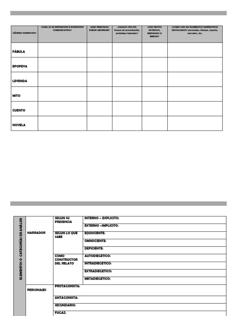 GEN NARR PR 4 | PDF | Narración | Escritura
