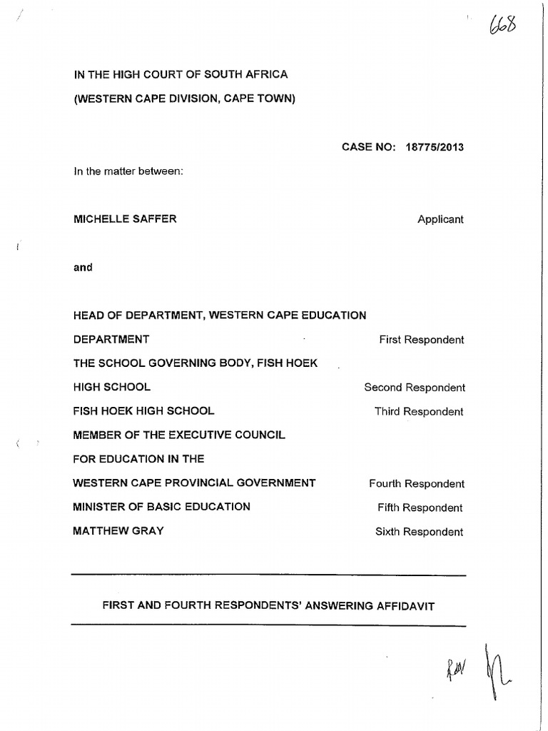 First-Respondent-HODs-Answering-Affidavit | PDF