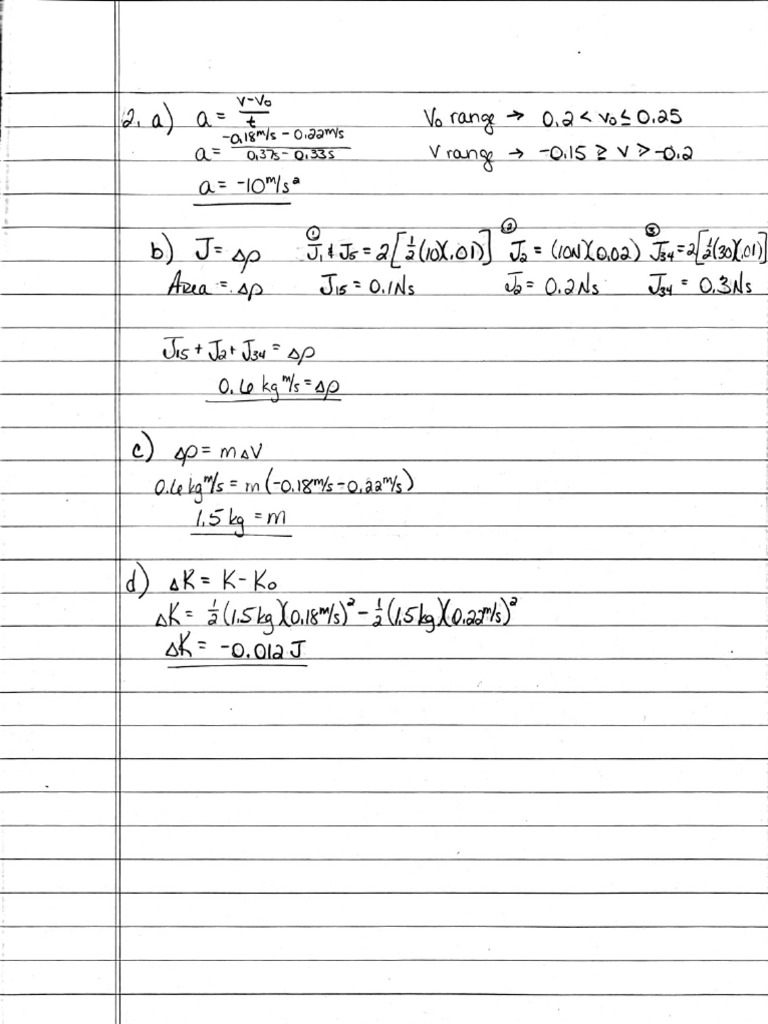06 AP Momentum Impulse Practice 2 KEY | PDF