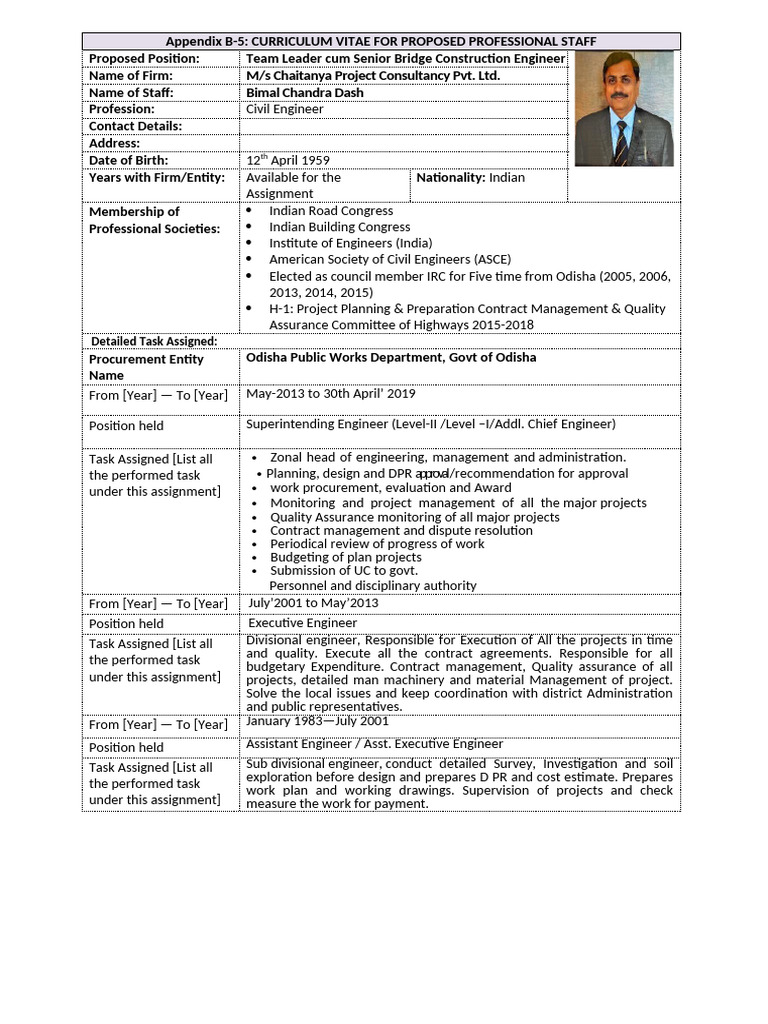 APENDIX CV BIMAL SIR | PDF | Road | Audit