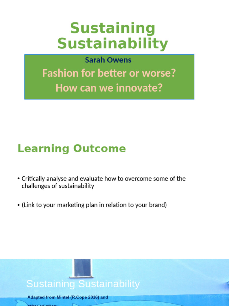 Sarah Owens Sustainability Week 2 Session 1 2020 | PDF | Air Pollution | Fertilizer