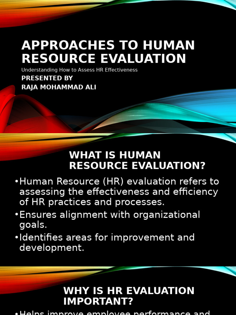 Approaches to Human Resource Evaluation | PDF | Organizational Behavior ...