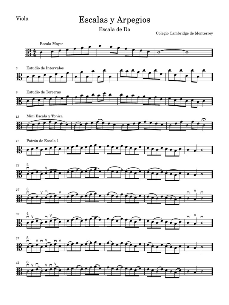 Escalas y Arpegios Do-Viola | PDF