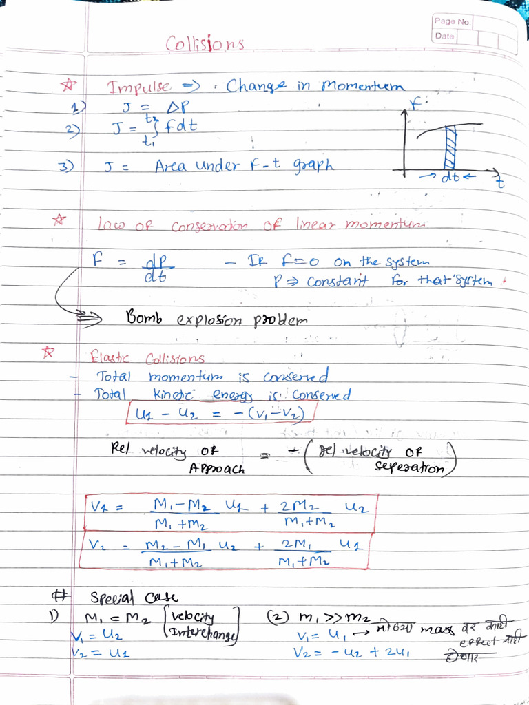 Collisions Short Notes | PDF