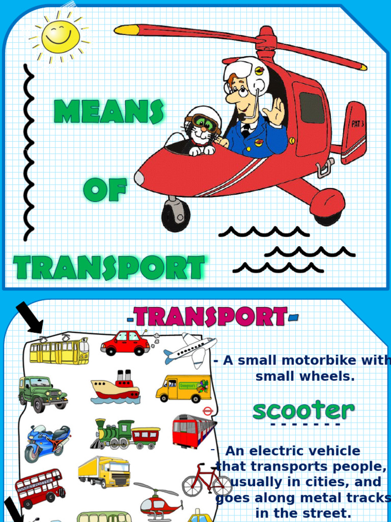 Means of Transport Fun Activities Games Reading Comprehension Exercis ...