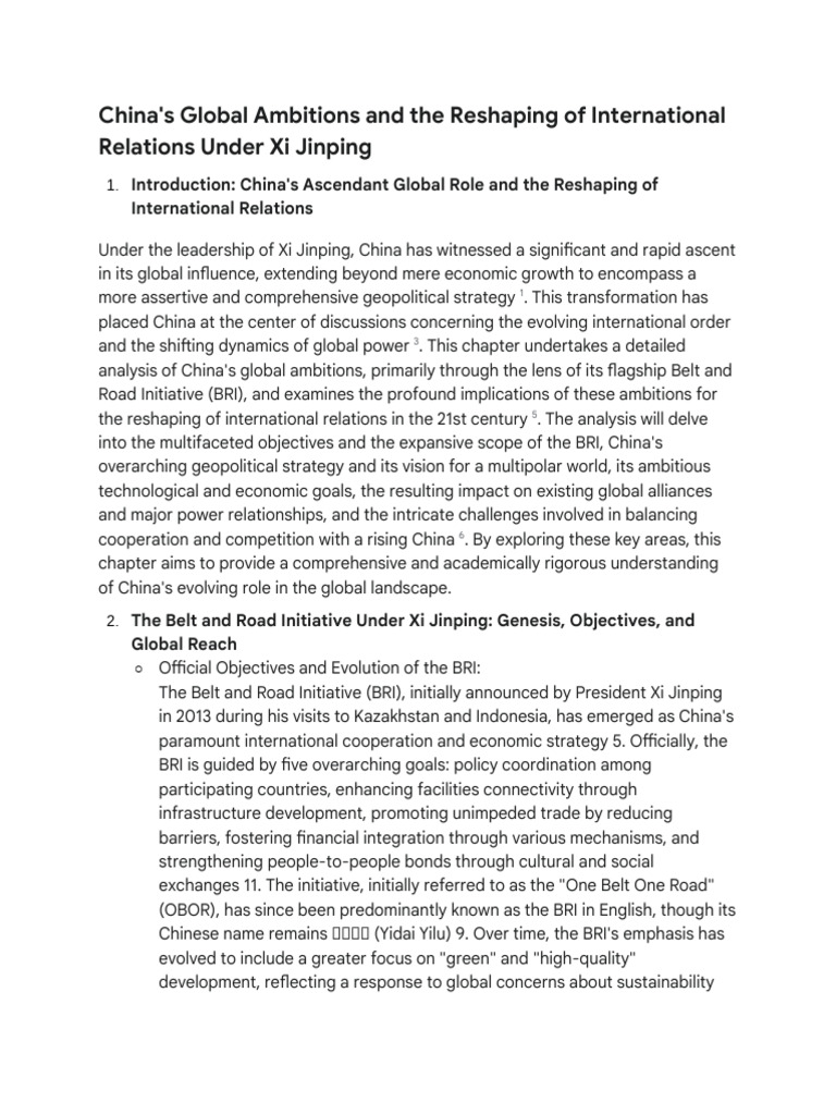 China's Global Ambitions Analyzed | PDF | China | World Politics