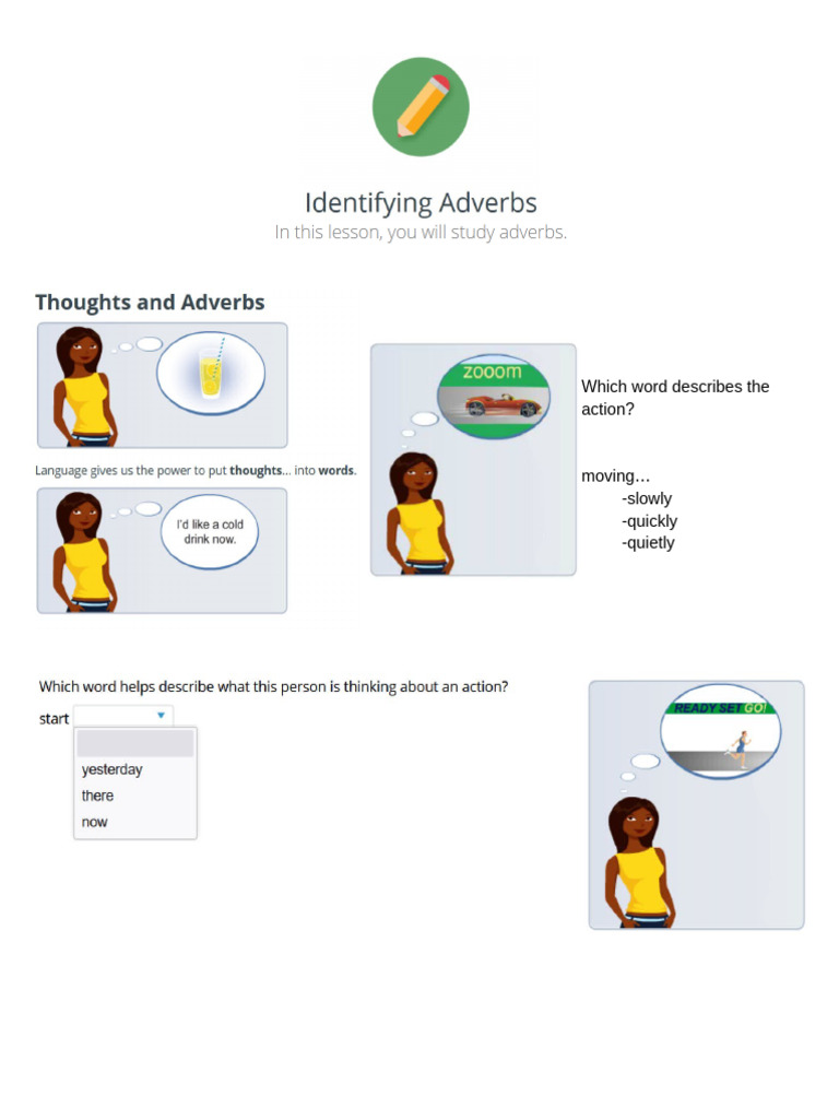 Identifying Adverbs in Sentences | PDF | Adverb