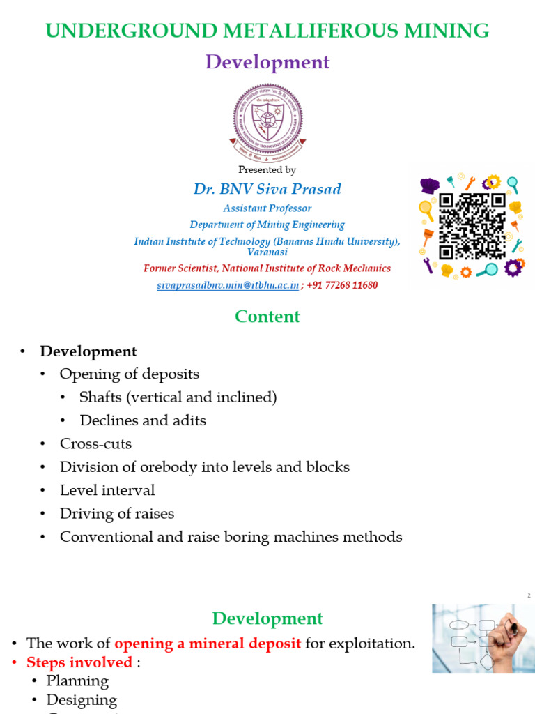 Underground Mine Development Overview | PDF | Mining | Heavy Industry