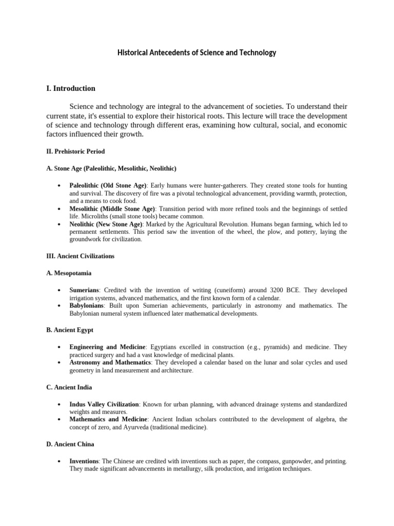 Historical-Antecedents-of-Science-and-Technology | PDF | Science ...