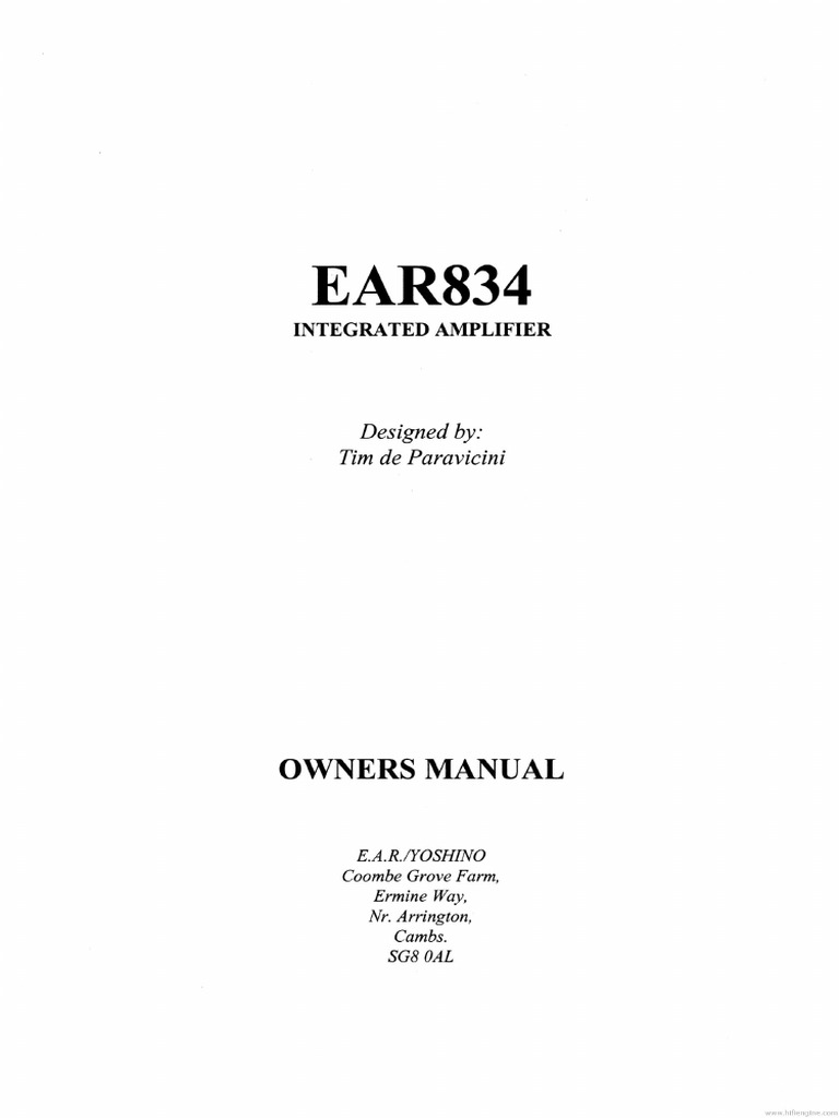 Hfe Ear 834 en | PDF