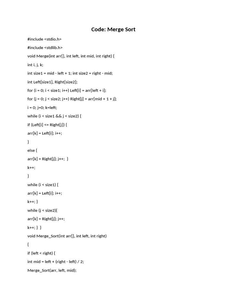 Merge Quick Program | PDF