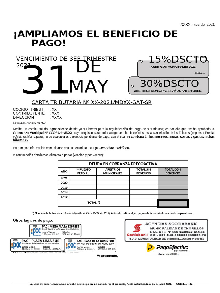 Carta Deuda Modelo | PDF
