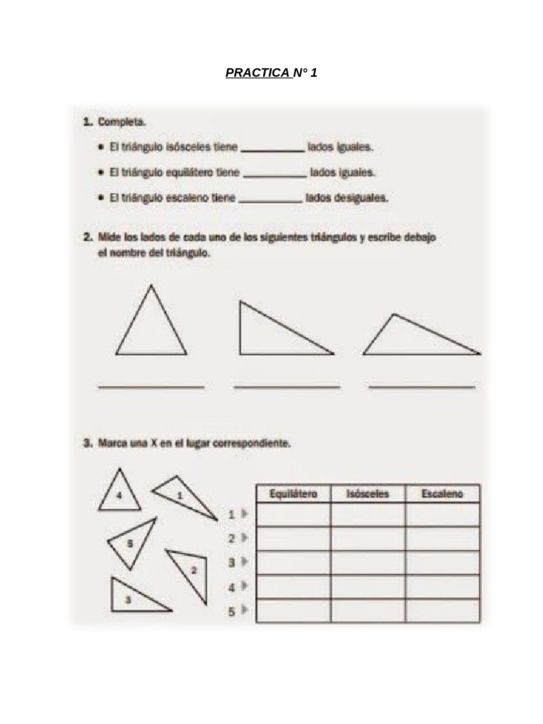 Practica de Triángulos | PDF