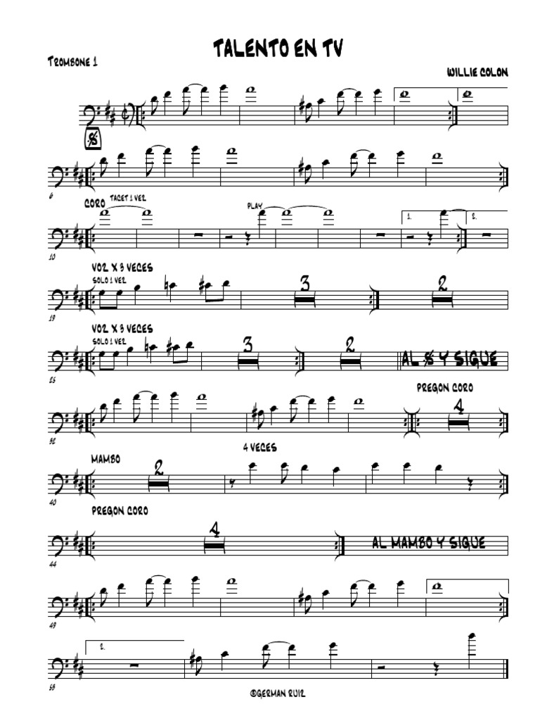 Pdfcoffee.com Talento de Tv Trombone 1 2 PDF Free | PDF