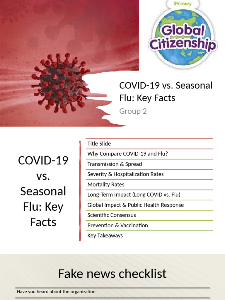 COVID-19 vs. Seasonal Flu - Key Facts | PDF | Influenza | World Health ...