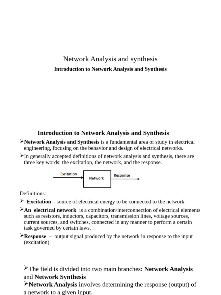 Network Analysis and Synthesis | PDF | Electrical Network | Network Analysis (Electrical Circuits)