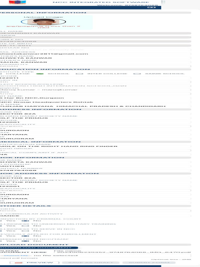 NCC Login System | PDF