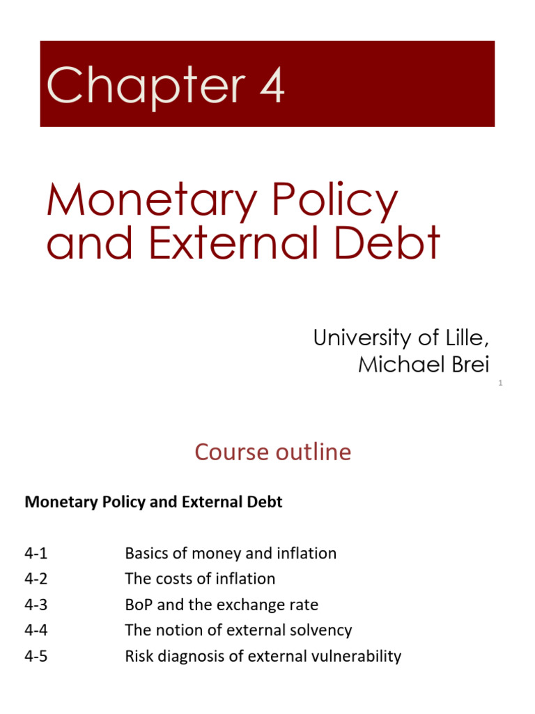 Country Risks Course, Master 1 Chapitre 4 | PDF | Inflation | Foreign Exchange Market