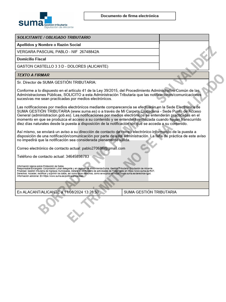 Documento A Firmar - Signed | PDF