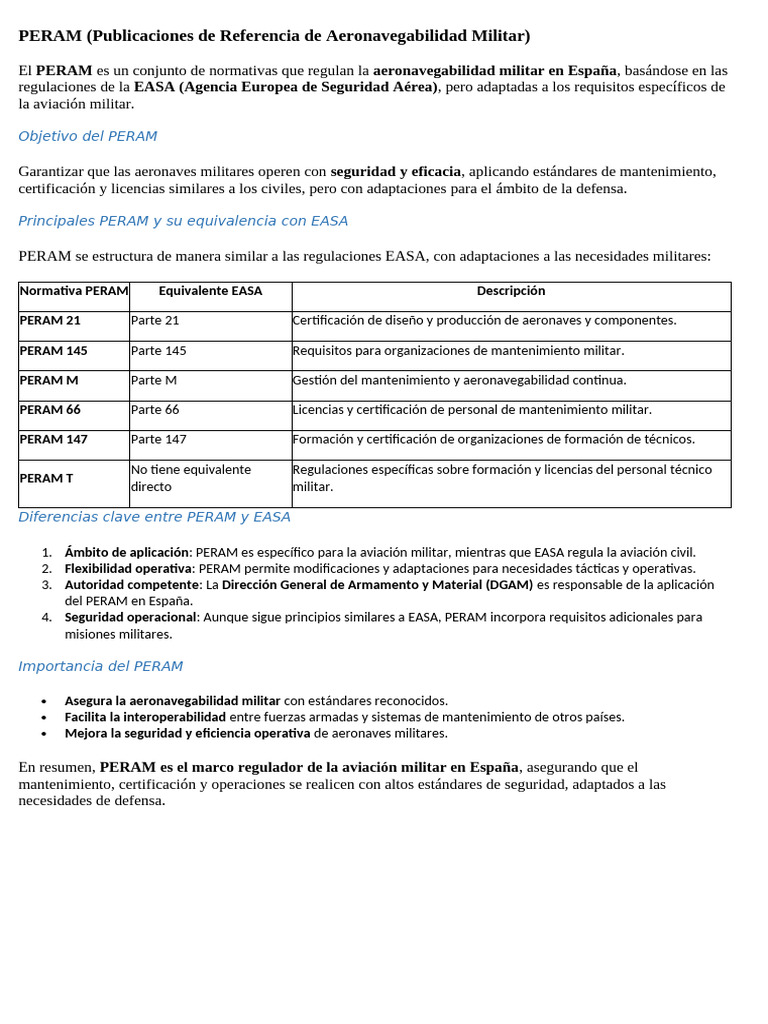 Normativa PERAM en Aeronavegabilidad Militar | PDF | Aeronave | Aviación
