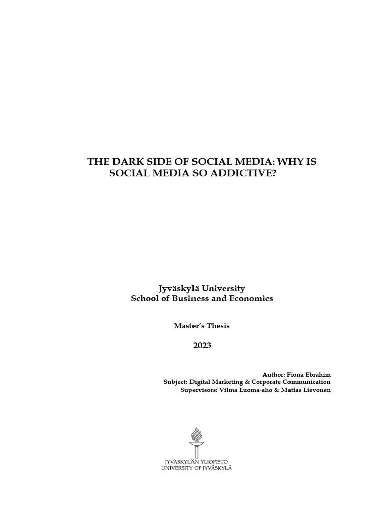 The Dark Side of Social Media | PDF | Social Media | Popular Culture ...