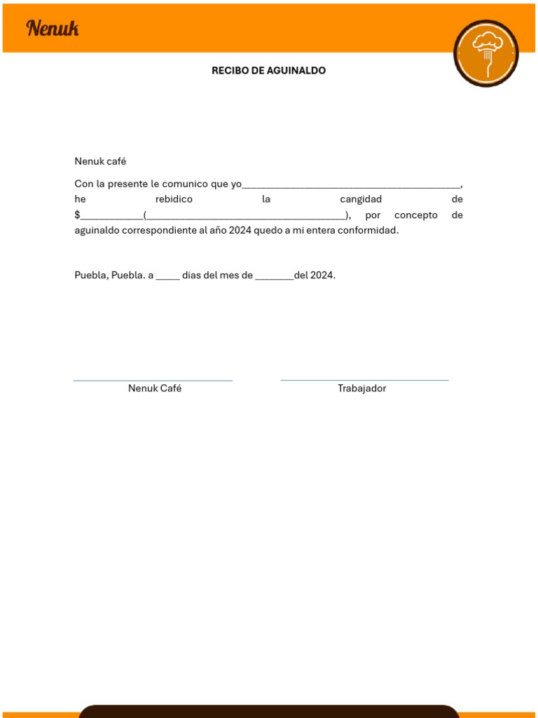 Recibo de Aguinaldo | PDF