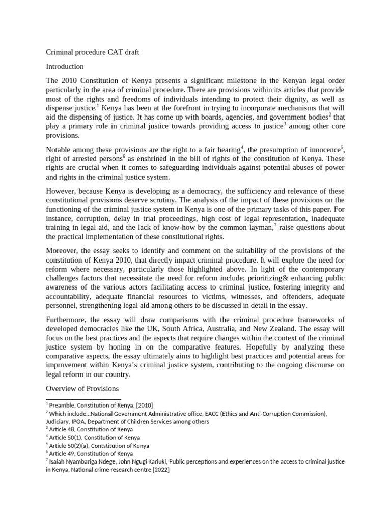 Criminal Procedure CAT Draft | PDF | Legal Aid | Criminal Procedure In South Africa