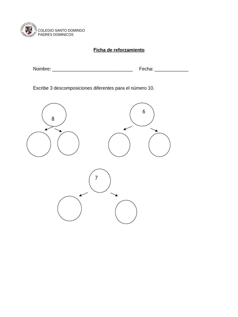 descomponer y componer 8 - 6 - 7 | PDF