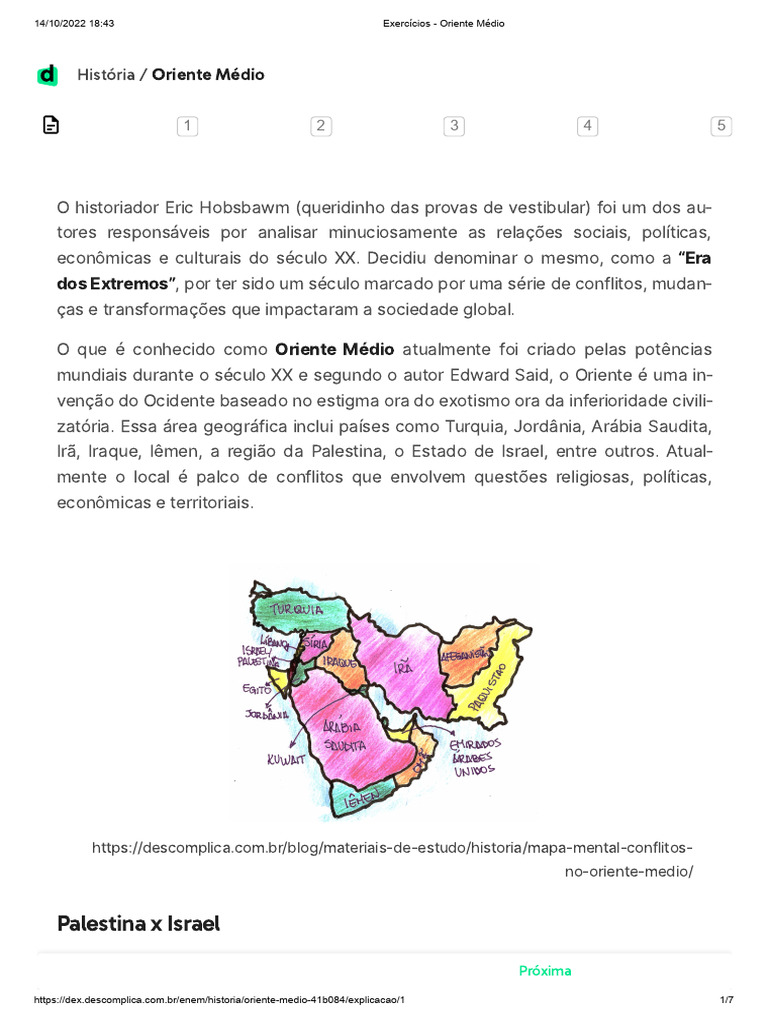 Conflitos Históricos no Oriente Médio | PDF | Palestina (região) | Israel