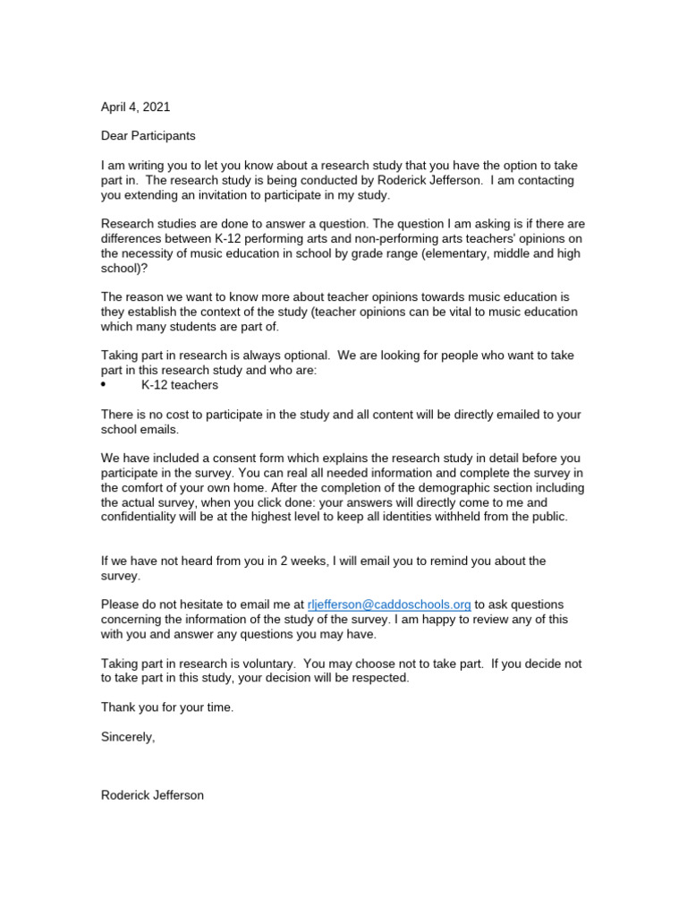 Recruitment Letter | PDF