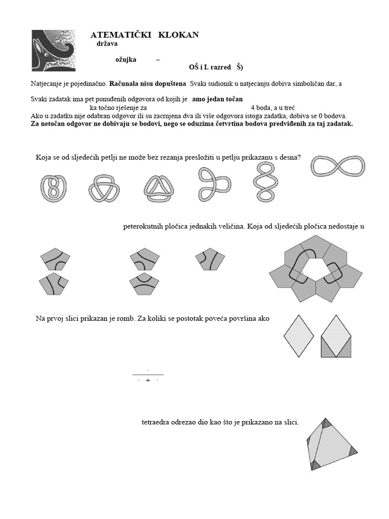 Matematicki Klokan C 2024 | PDF