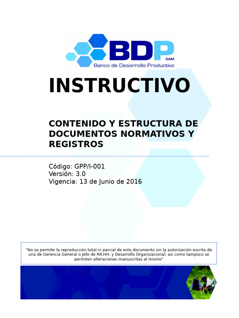 GPP-I-01 Contenido y Estructura de Documentos Normativos y Registros 3.0 | PDF | Regulación ...