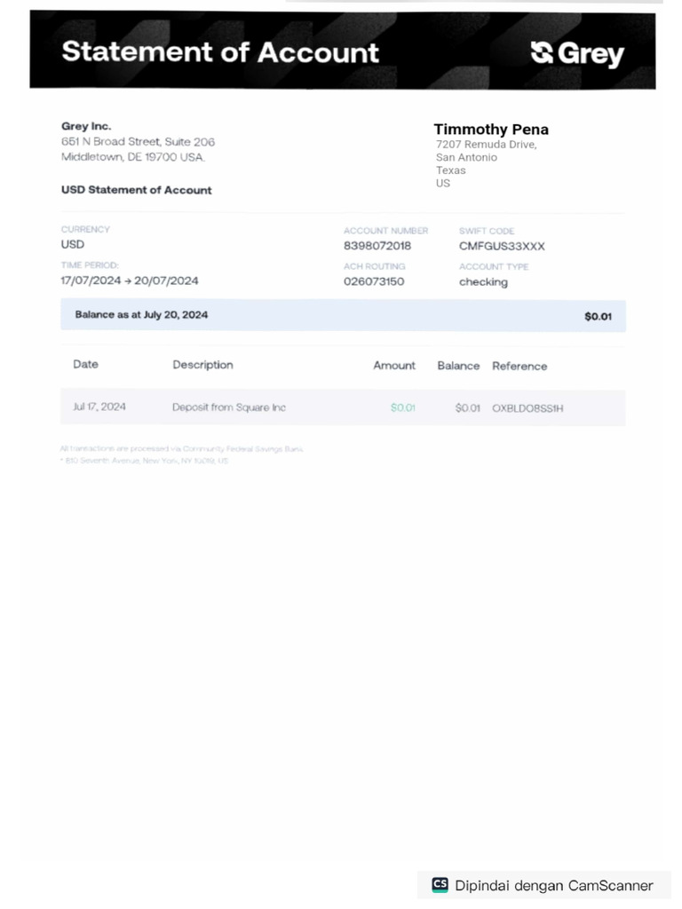 Grey Statement | PDF