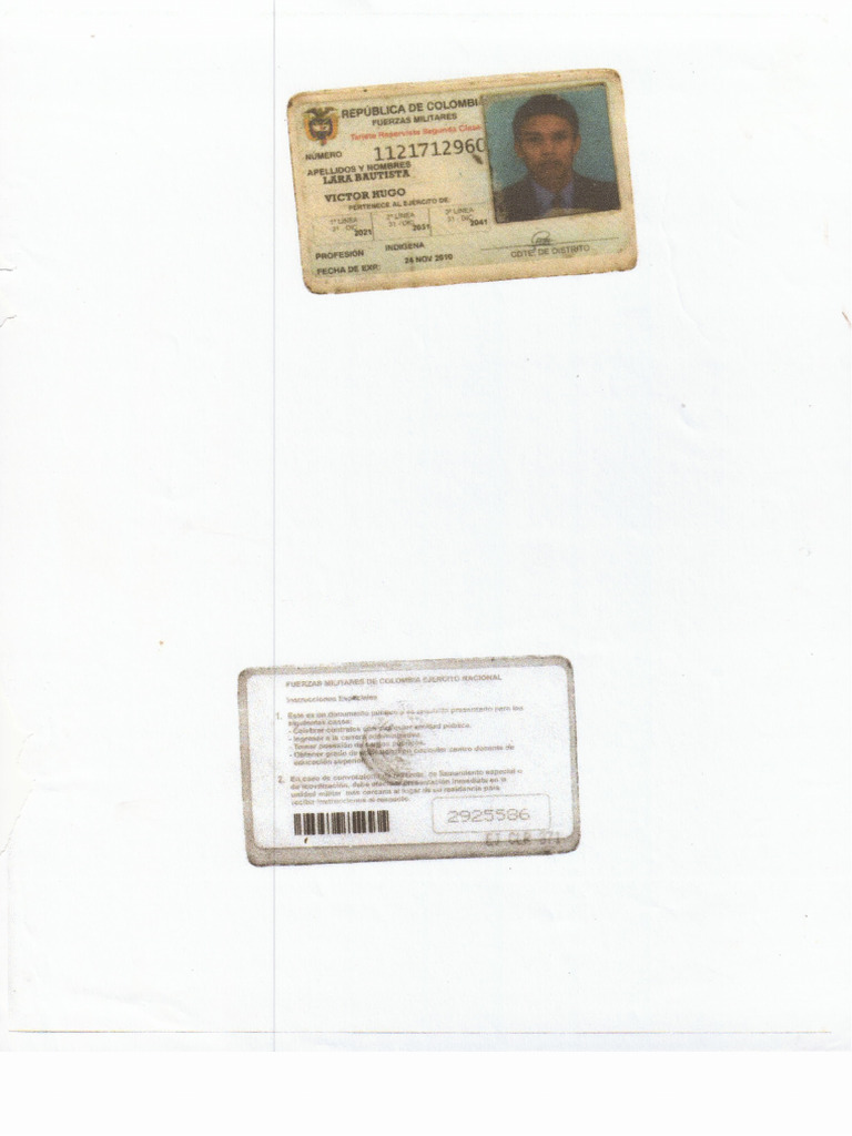 Libreta Militar Victor Lara | PDF