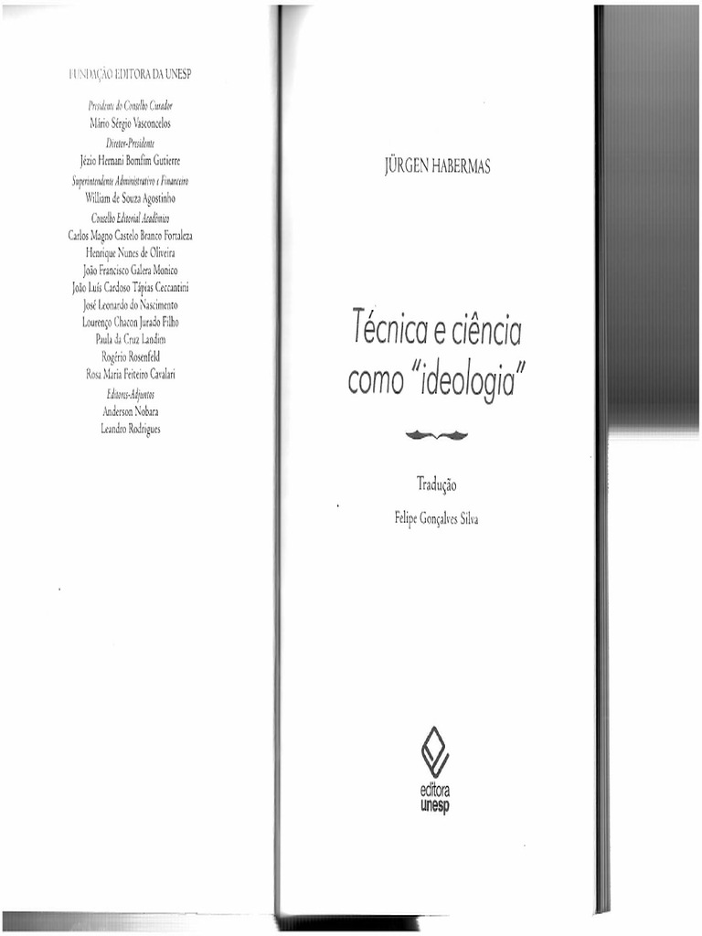 HABERMAS, Jurgen. Tecnica e Ciencia Como Ideologia | PDF