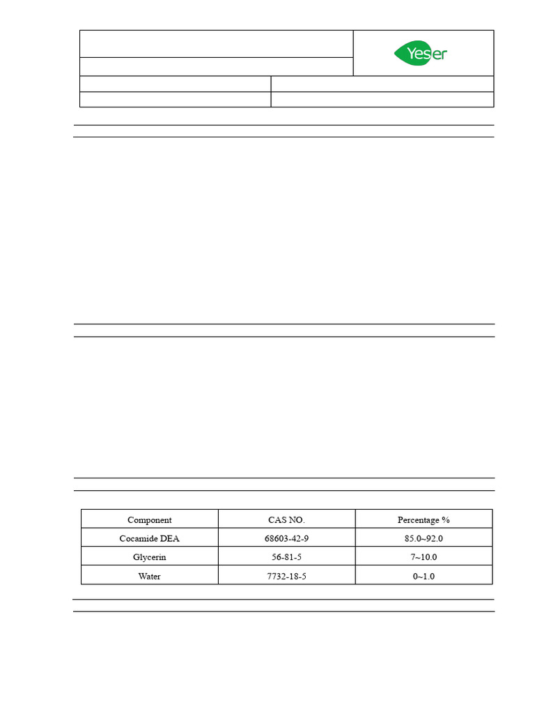 Cocamide DEA MSDS Overview | PDF | Firefighting | Personal Protective ...
