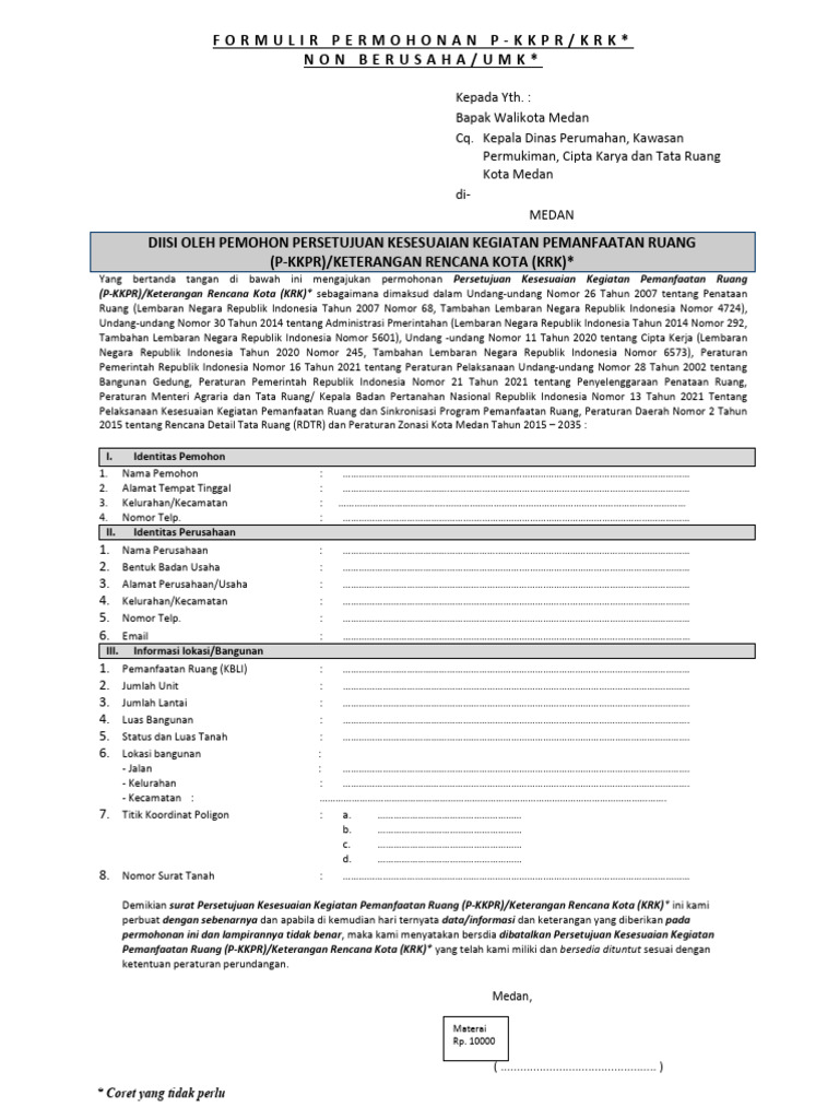 Formulir KRK 2024 | PDF