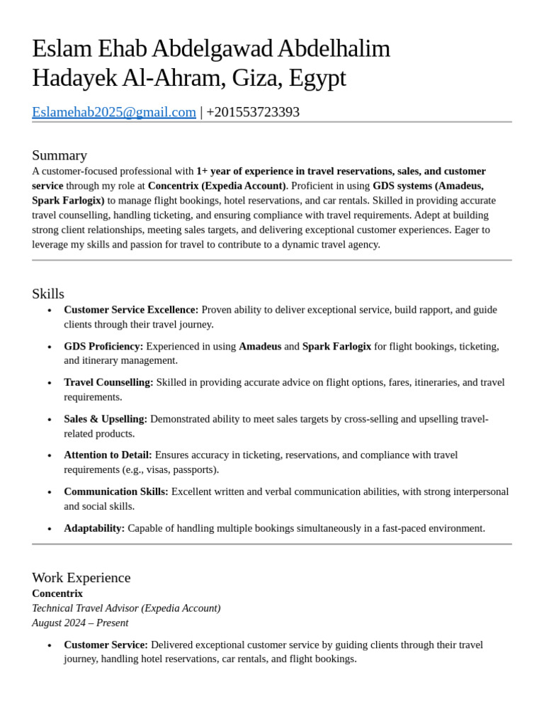 Eslam Ehab Abdelgawad Abdelhalim CV | PDF | Business