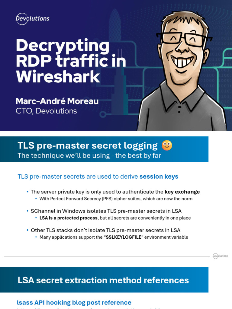 Devolutions 2025 Decrypting RDP Traffic in Wireshark | PDF | Transport Layer Security | Port ...