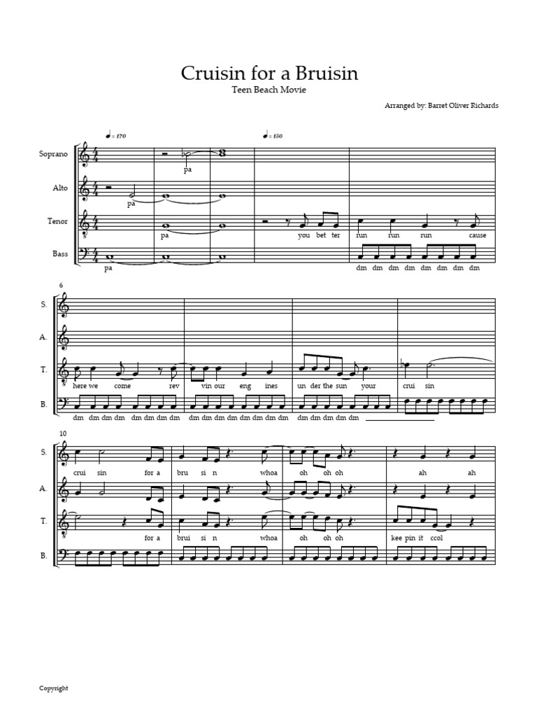 Cruisin For A Bruisin CAMS | PDF | Singing | Vocal Music