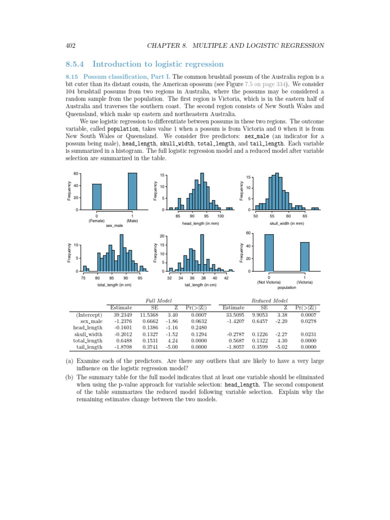 Logistic Regression Exercises | PDF | Logistic Regression | Regression Analysis
