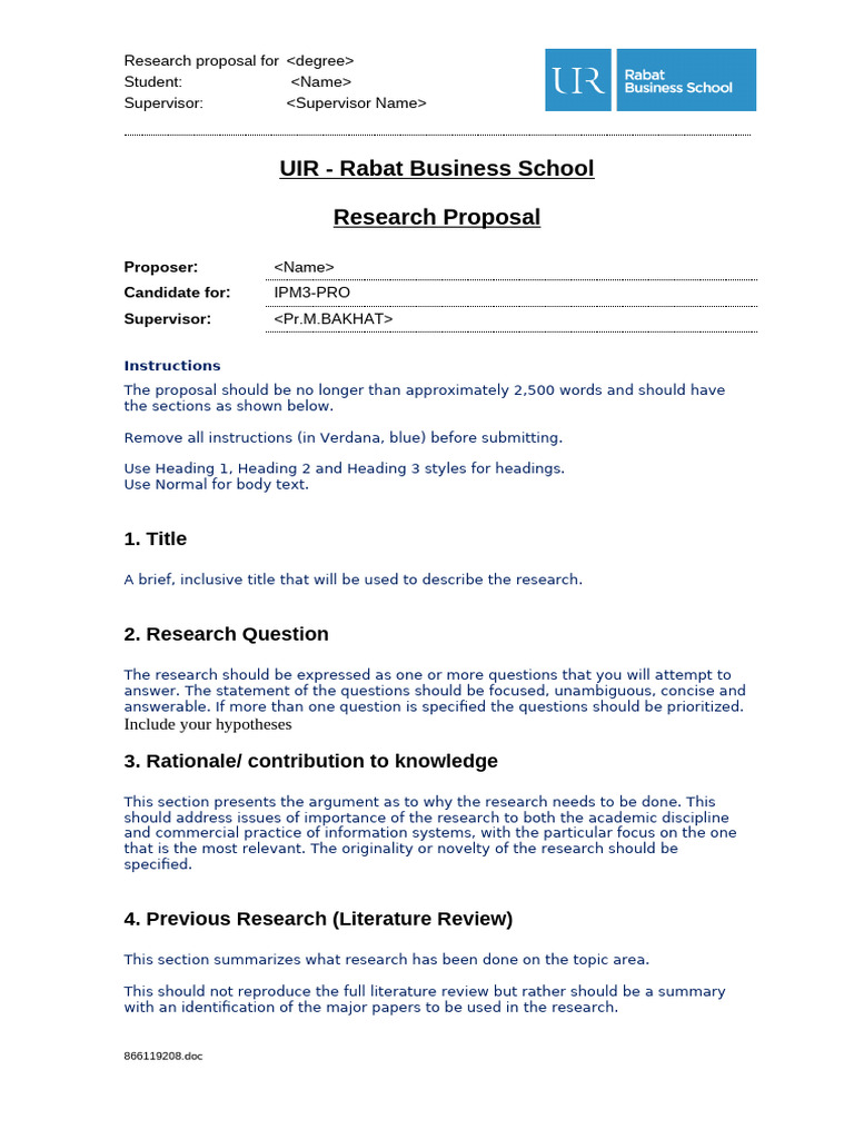 Research Proposal Guidelines for IPM3-PRO | PDF | Science | Learning