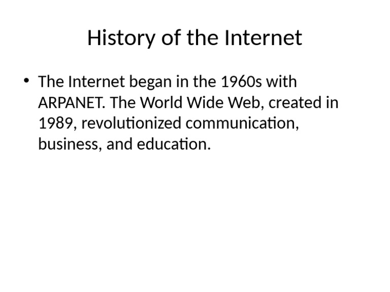 History of The Internet | PDF